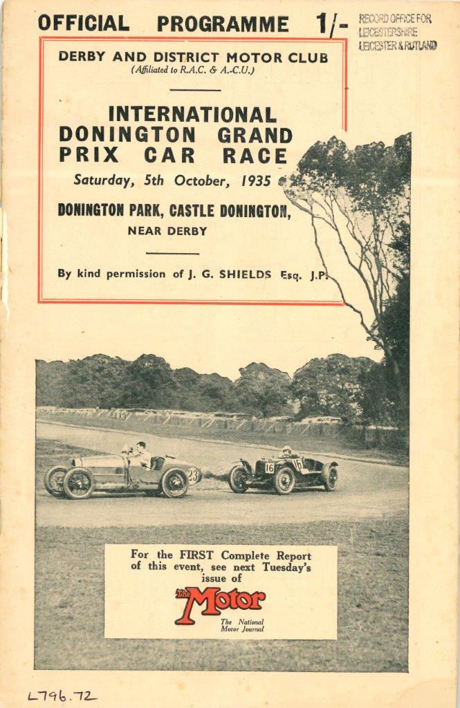 The Development of the Race Circuit and Wartime Donington Park - Leicestershire Museum Collections